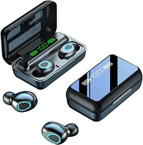 Fones De Ouvido Sem Fio F9 5 Bluetooth Com Visor De Led Com Microfone