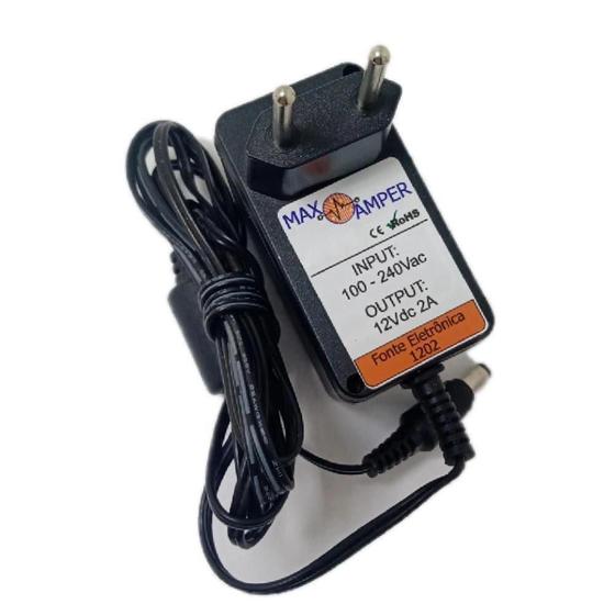 Fonte 12V 2A 24W Eletronica Bivolt 110/220Vac P4 Max Amper - Fonte de ...