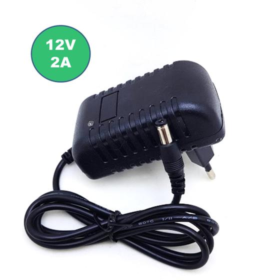 Fonte 12v 2a estabilizada alimentação para eletrônicos fita LED câmeras ...