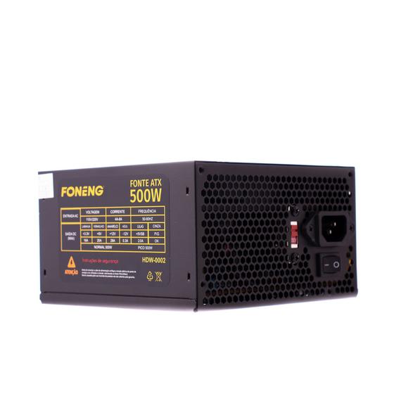 Fonte 500w Atx Para Pc Super Silenciosa HDW-002 - Foneng - Fonte de ...