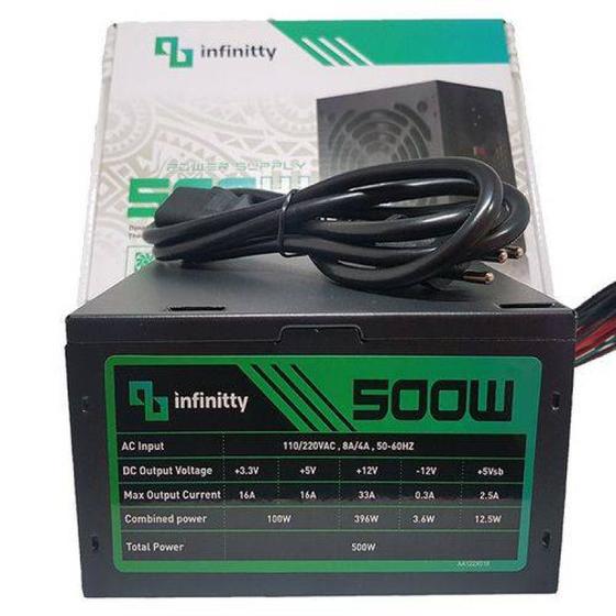 Fonte atx 500w real power fn500 infinitty - Fonte de Alimentação ...