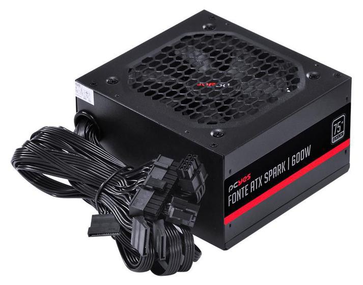 Fonte Atx Spark Pcyes 600W - Pc Yes - Fonte de Alimentação - Magazine Luiza