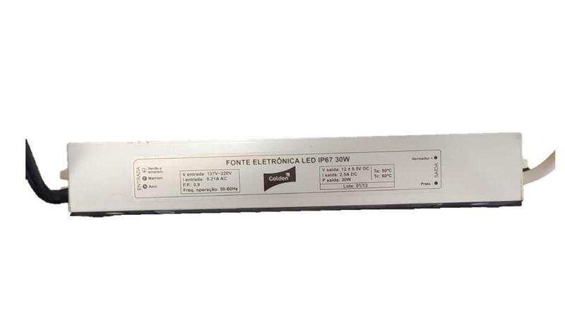 Fonte Blindada Ip67 Para Led 30W Bivolt Saida 12V - Golden - Fonte de ...