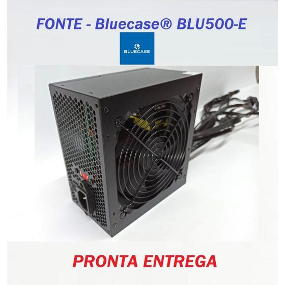 Fonte Bluecase 500w Real Reais 8 Pinos Bivolt Conector 4 4 Pin 12v Atx