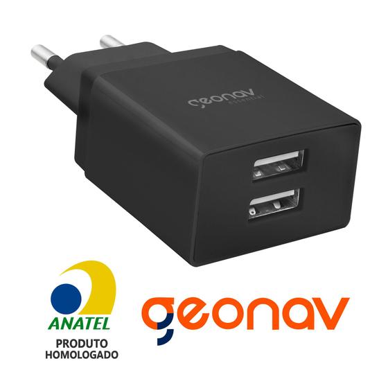 Fonte carregador tomada USB para celular Geonav original ESACW2 2.1A ...