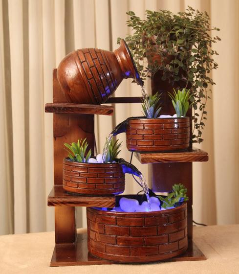 Fonte Cascata de água com Bomba e LED - 15A - Cascatas e Fontes Luiz ...