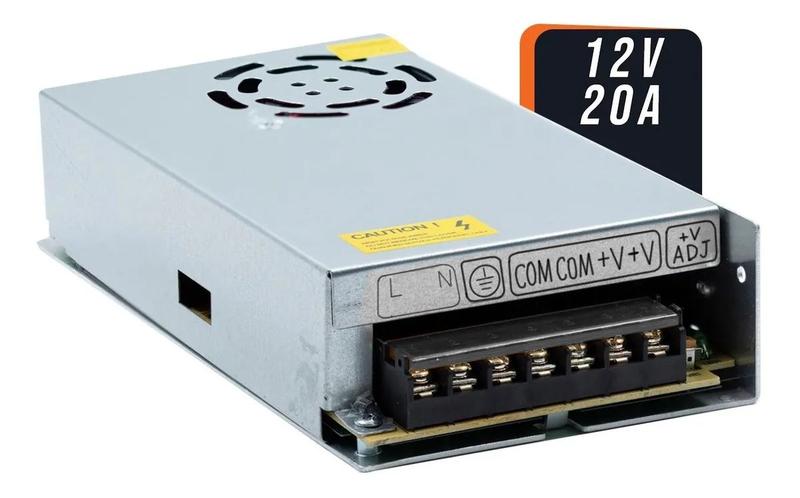 Fonte Chaveada Bivolt Colmeia 12v 20a 240w Cftv S240-12 fy - Fonte ...