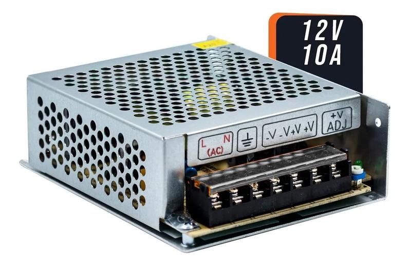 Fonte Colméia Chaveada 12v 10a 120w Bivolt Estabilizada Led Câmera - fy - Fonte Chaveada ...