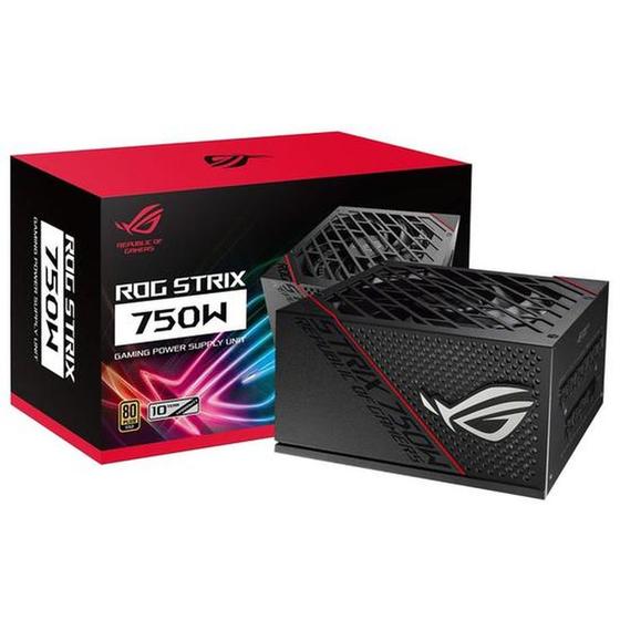 Fonte De Alimentação Asus Rog Strix 750G 750W Atx Modular 80 Plus Gold ...
