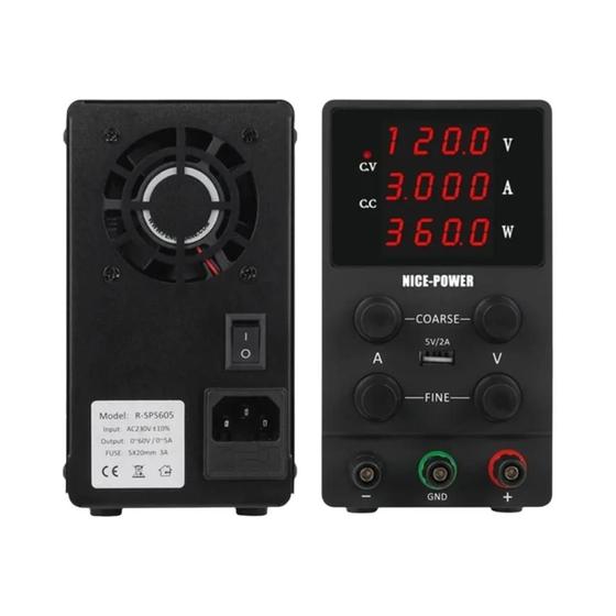 Fonte De Alimentação De Laboratório DC Ajustável 30V 10A 60V 5A 300W ...