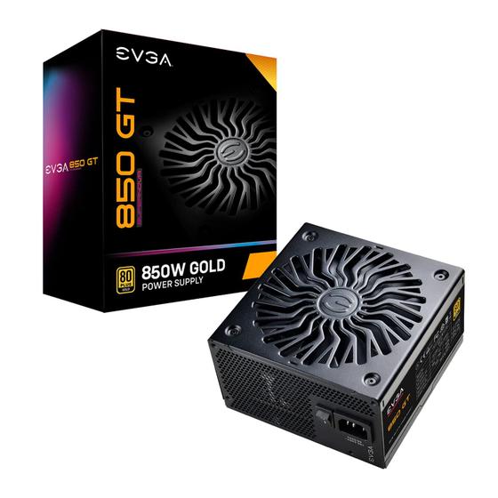 Fonte de alimentação EVGA 850 GT 80 Plus Gold 850W totalmente modular ...