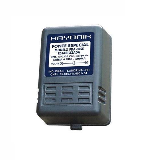 Fonte Hayonik FDA605 6V 500MA Aiwa 3075 - Fonte de Alimentação ...