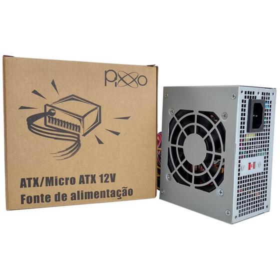 Fonte micro atx 200w 12v pixxo pl-200wrpbg chaveada - sem cabo - Fonte ...