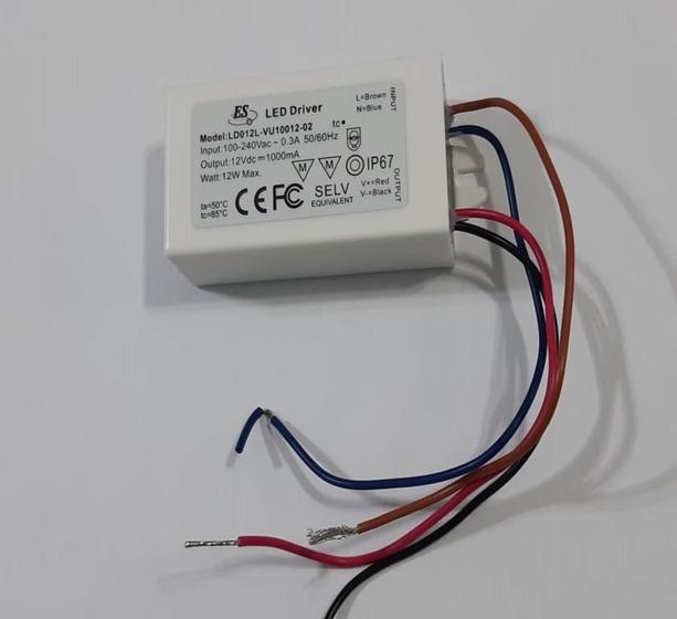 Fonte Para Led De Tensão 12v 1a - A Prova Dágua Bivolt - Audax - Fonte ...