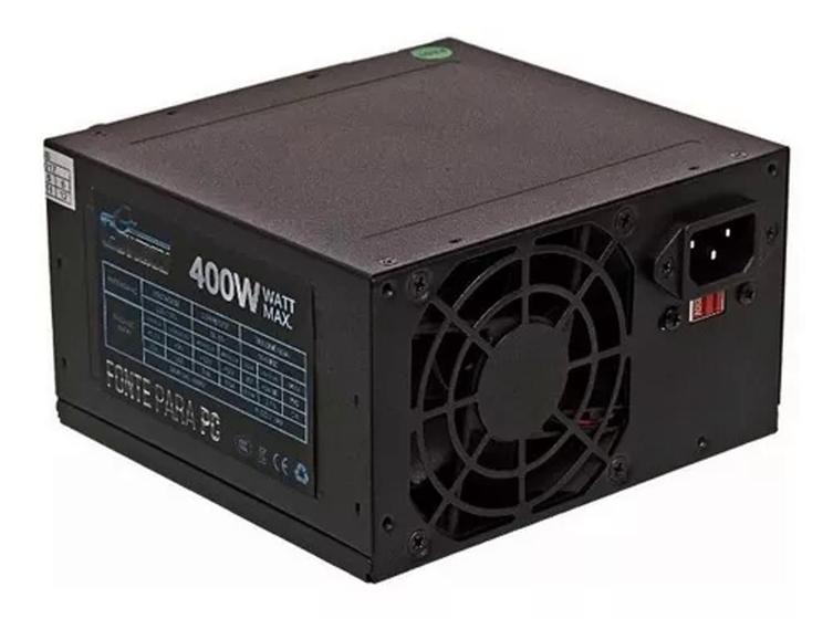 Fonte Para Pc Atx 20+4 Pinos 400W Bivolt Com Cabo De 1 Metro - TSA ...