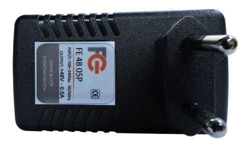 Fonte Poe 48v x 0,5A Bivolt Para Ligação de CFTV - Internet - Fibra ...