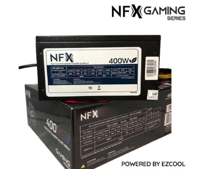 Fonte real ATX 400W RGB Gaming NFX - Marca: NFX Série: GAMING - Fonte ...
