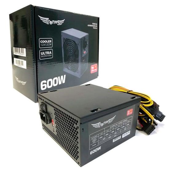Fonte Real ATX 600W Tronos TRS/6350-B 24 Pinos Bivolt - Fonte de ...