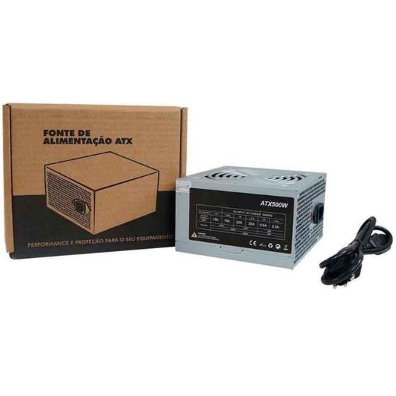 Fonte SILVERBOX ATX 500w BPC/5350-M 24 Pinos Com Cabo Box - Fonte de ...