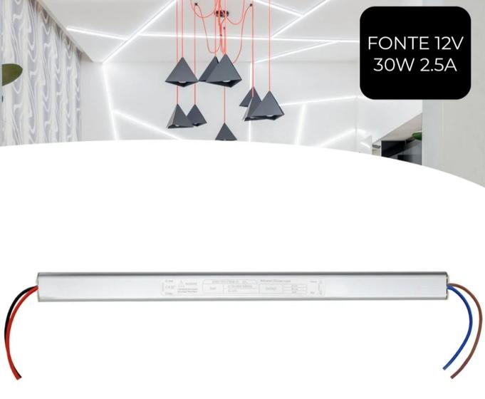 Fonte Slim Para Fita LED 12V Bivolt 2.5A - ATP - Peças e Acessórios ...