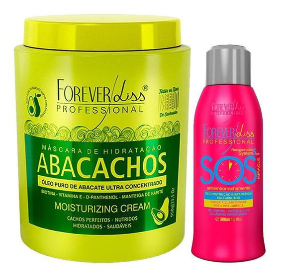 Forever Liss Máscara Abacachos + Sos Reconstrutor 300Ml - Kit de ...
