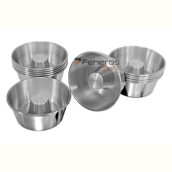 Forma de Bolo Mini N5 Pudim Torta Suiça Alumínio 12 Unidades - ASC ...