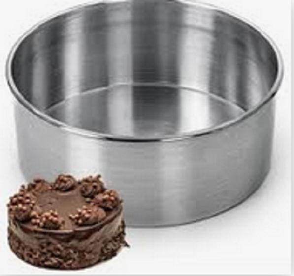 Forma De Bolo Redonda Alta Bolo de 4 Quilos 25cm alumínio grosso - Lima ...