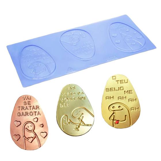 Forma De Chocolate Flork Meme Tampa Ovo De Colher 500G - Porto Formas ...