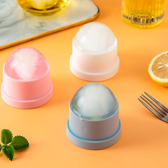 Forma De Gelo Redondo Grande Para Whisky Drinks Esfera Geladeira Black ...