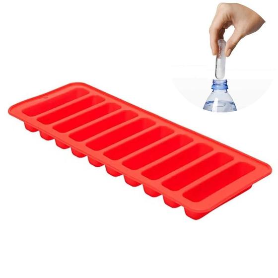 Forma de Gelo Silicone Palito Maleável Com 10 Cavidades - Clink - Forma ...