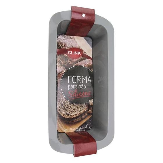 Forma De Pão Retangular Em Silicone Cinza - Max Clink - Formas e ...