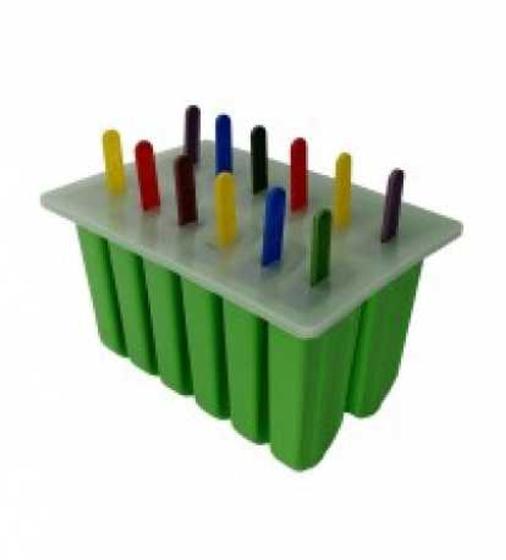 Forma de picolé caseira verde - TEMPLASTIC - Forma de Picolé - Magazine ...