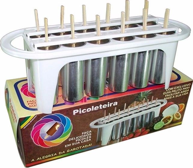 Forma de Picole Redondo Aluminio 12 Picoles Laranja - Gallizzi - Forma ...