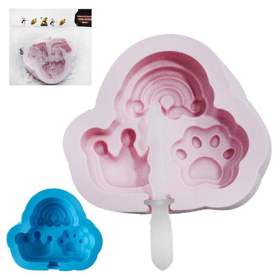Forma De Silicone Para Picole/Sorvete Com 1 Cavidade + Cabo 11,5X10 ...