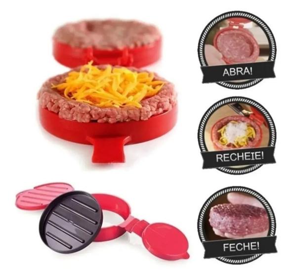 Forma Molde Prensa Para Fazer Hamburguer Recheado Plasutil - Plasútil ...