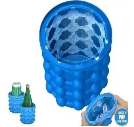Forma para Gelo com Balde Ice Cube Azul Faz 40 Cubos de Gelo - Mkb ...