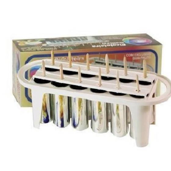 Forma Para Picolé Picoleteira 12 Picolés Aluminio - Gallizi - Forma de ...