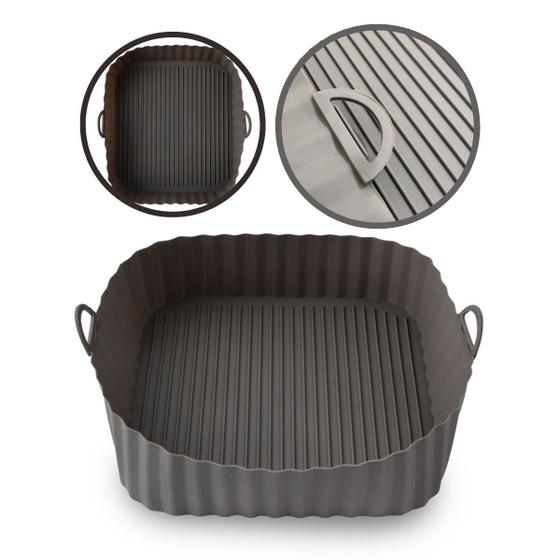 Forma Quadrada Cinza de Silicone Cozimento para Fritadeira 16cm - Clink ...