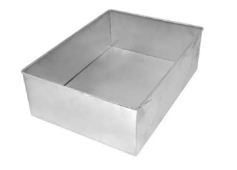 Forma Retangular 40x30x10Cm Em Alumínio - Casa Hosana - Formas e ...