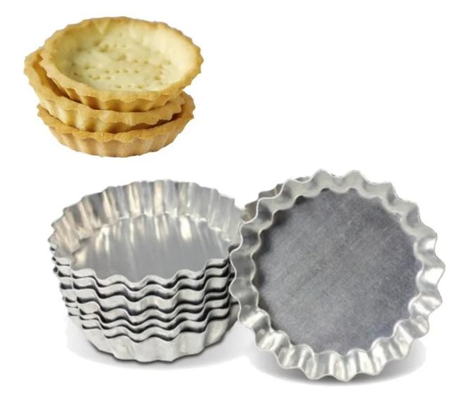 Forma Torta Crespa Fundo Fixo 9cm Kit 12 Peças Em Alumínio - Chicky ...