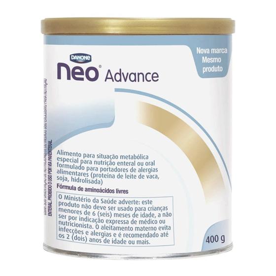 Fórmula infantil em pó danone neo advance sem sabor em lata 400g ...
