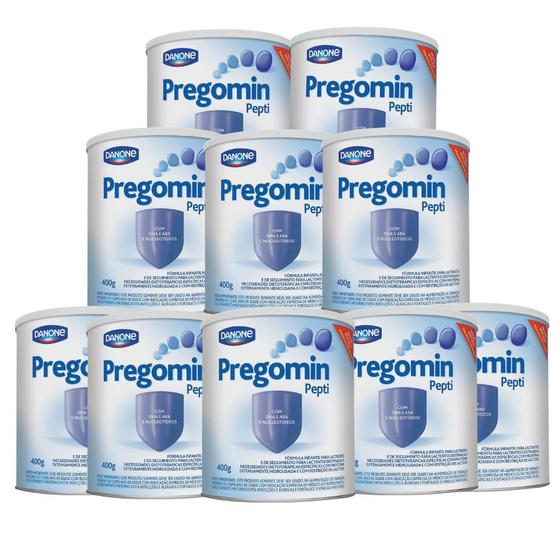 Fórmula Infantil Em Pó Danone Pregomin Pepti Em Lata De 400g Por 10 ...