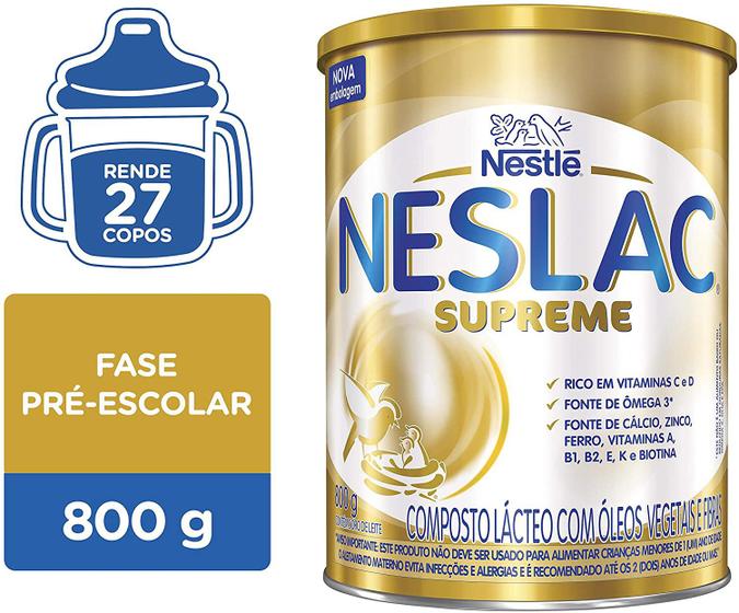Fórmula infantil neslac supreme 800g - nestlé - NESTLE - Fórmula ...