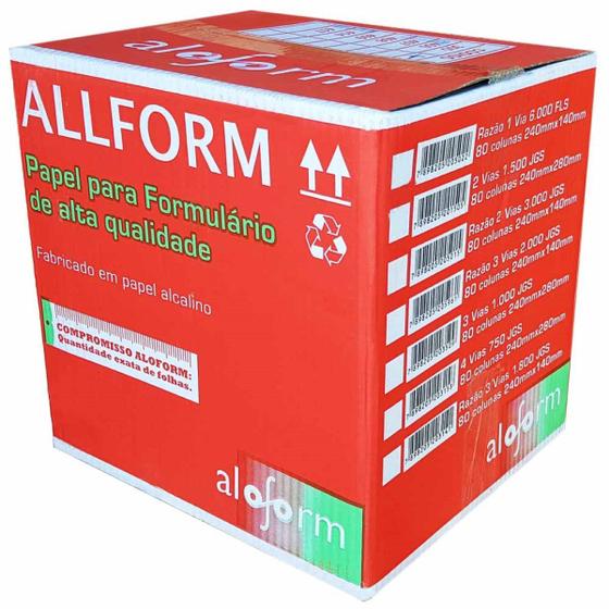 Formulário Contínuo 1 Via Razão Aloform 6000 Folhas - DATAPEL ...