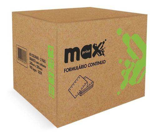 Formulário Contínuo 80 Branco 2 Vias Cx C/1500 Maxprint 3034 ...