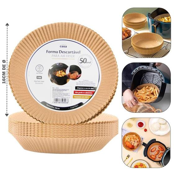 Formulário de papel redondo descartável para air fryer / fritadora ...