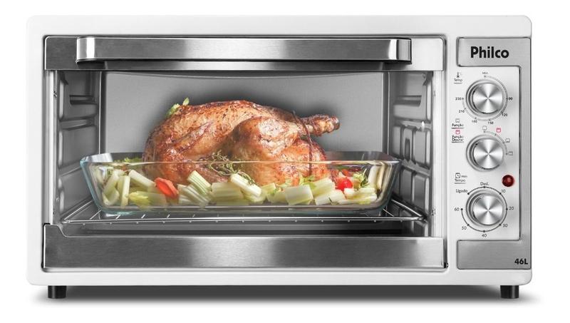 Forno Elétrico 46 Litros 1500w Pfe48ib Branco Philco 110v Cor Branco ...