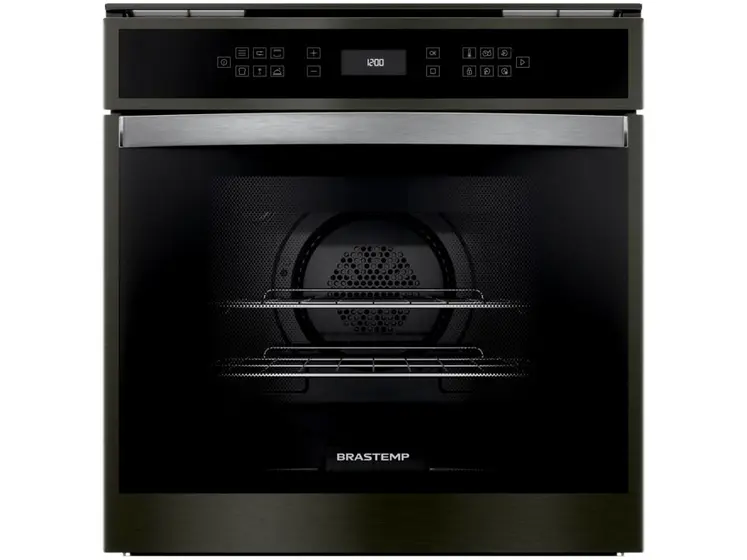 Forno Elétrico de Embutir Brastemp de Convecção e Grill 84L Black Inox ...
