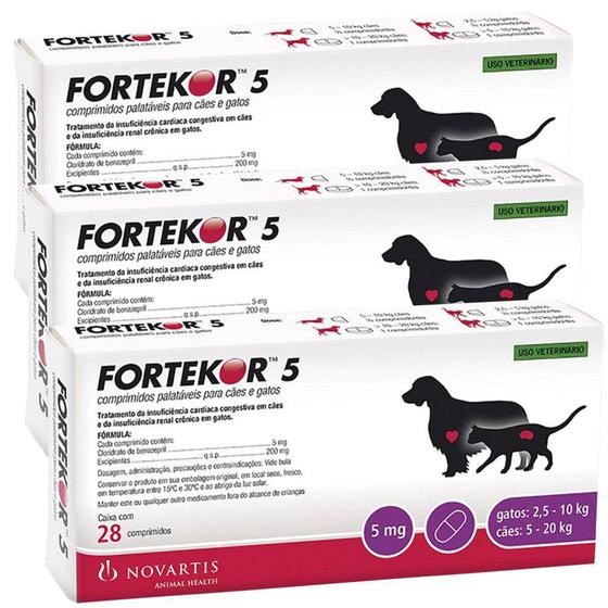 Fortekor 5mg 3 caixas - ELANCO - Farmácia Pet - Magazine Luiza