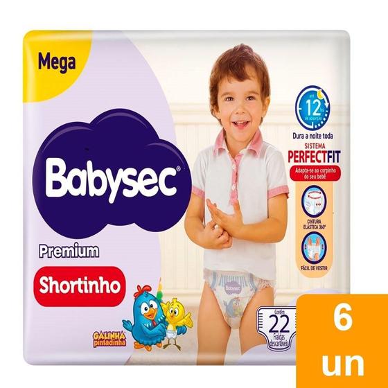 Fralda Descartável Babysec Shortinho Galinha Pintadinha Mega Extra ...